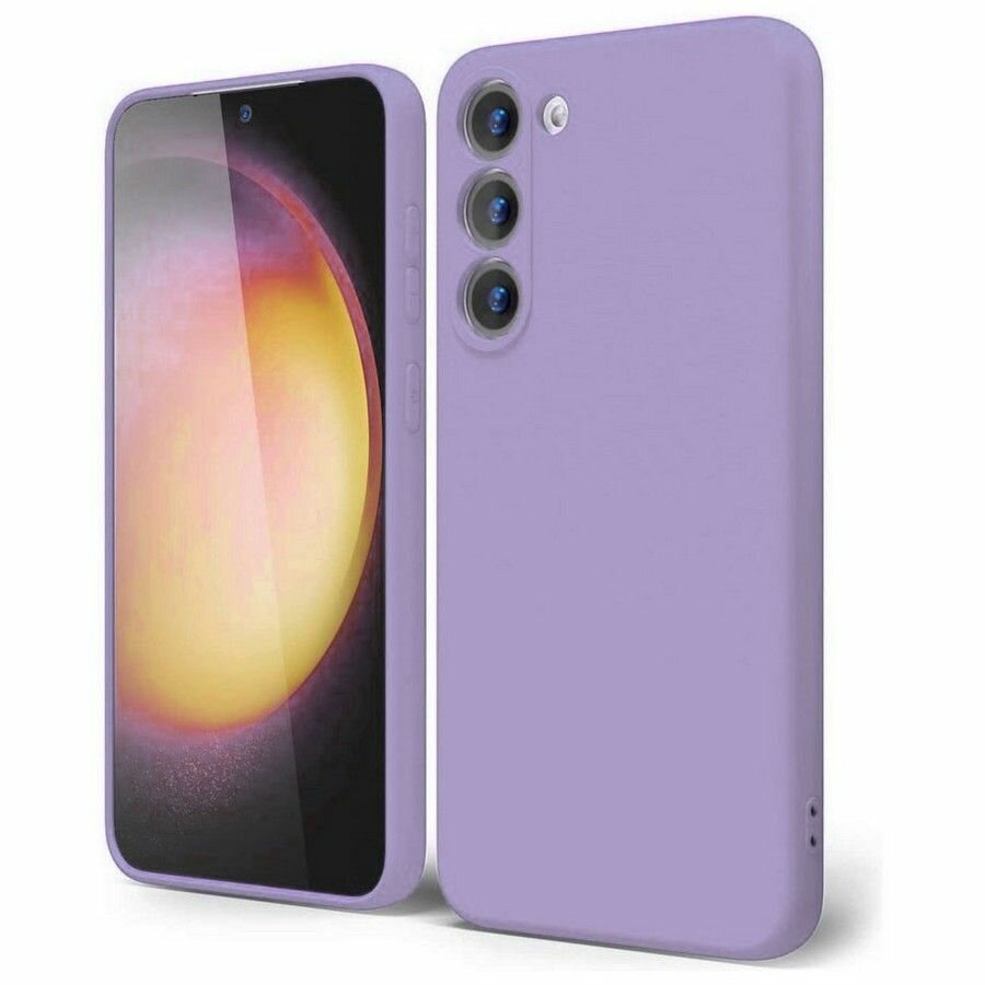 Силиконовая накладка Silky soft-touch для Samsung A35 5G сиреневый