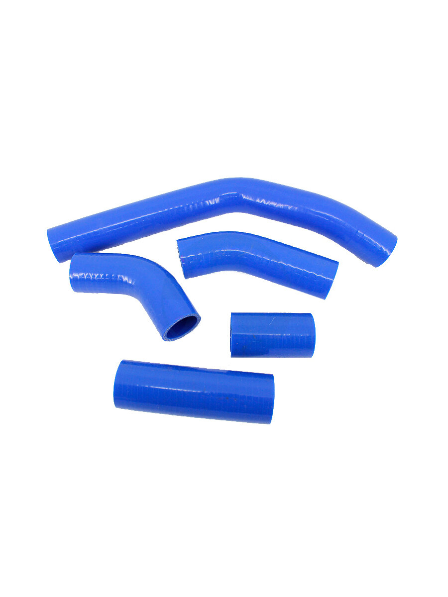 Патрубок радиатора ГАЗ-3302 Бизнес дв. УМЗ-4213, 4216 комплект 5 штук синий силикон MEGAPOWER