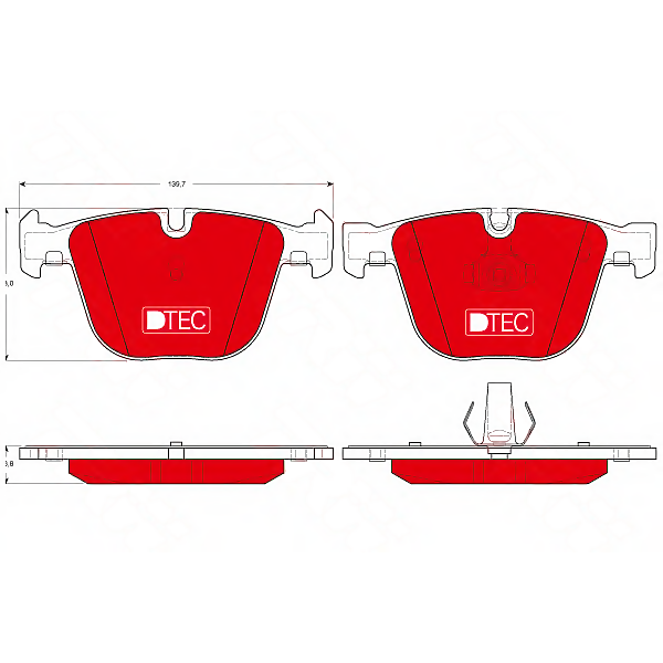 TRW GDB1502DTE (0252373017 / 05P1367 / 089200) колодки тормозные дисковые