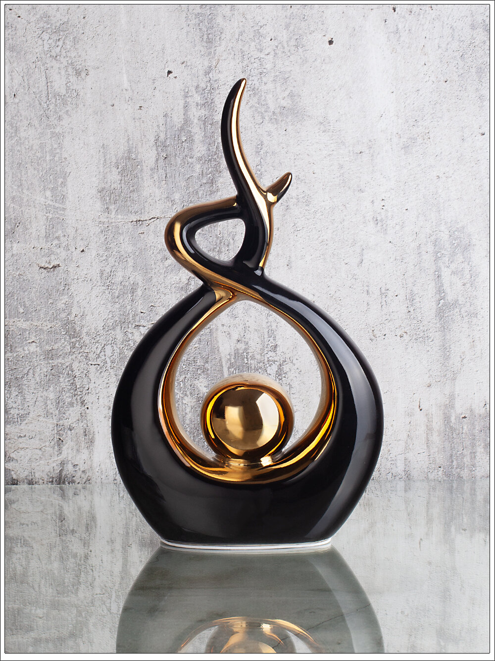 Статуэтка Винтаж черная малая (27х16 см)