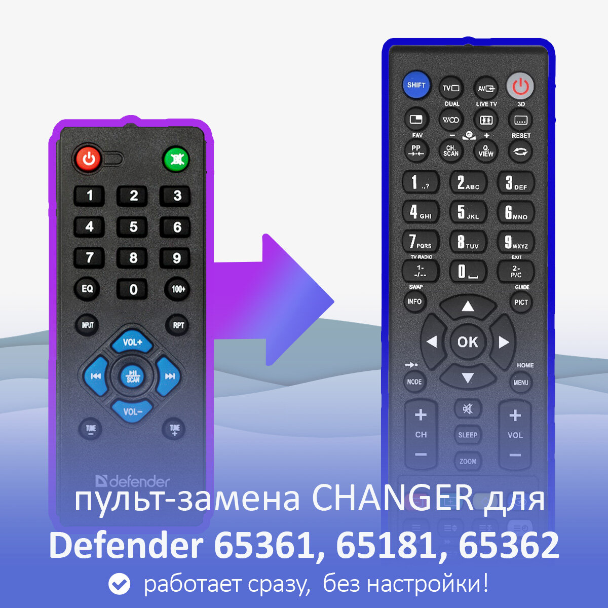 Пульт-замена для Defender X181, X361, X362
