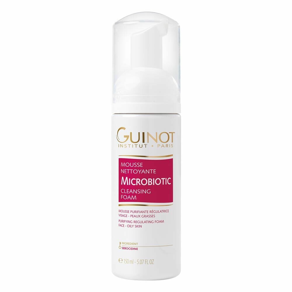 Пенка Guinot "Microbiotic Mousse", для лица, антибактериальный эффект, для жирной кожи, 150 мл