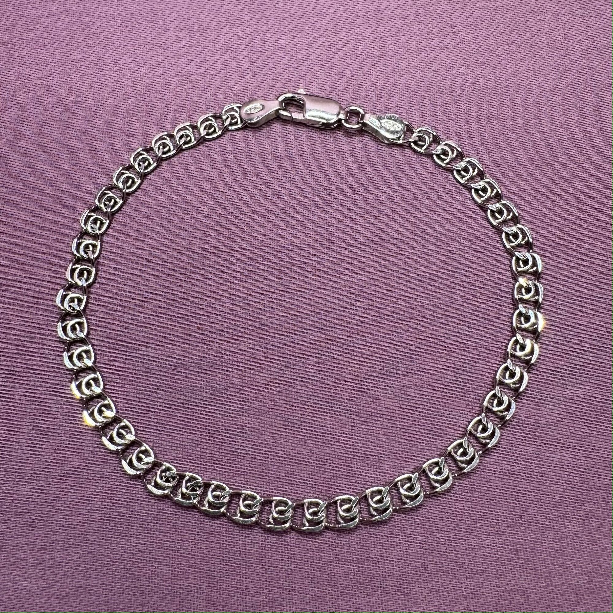 Браслет, серебро, 925 проба, родирование