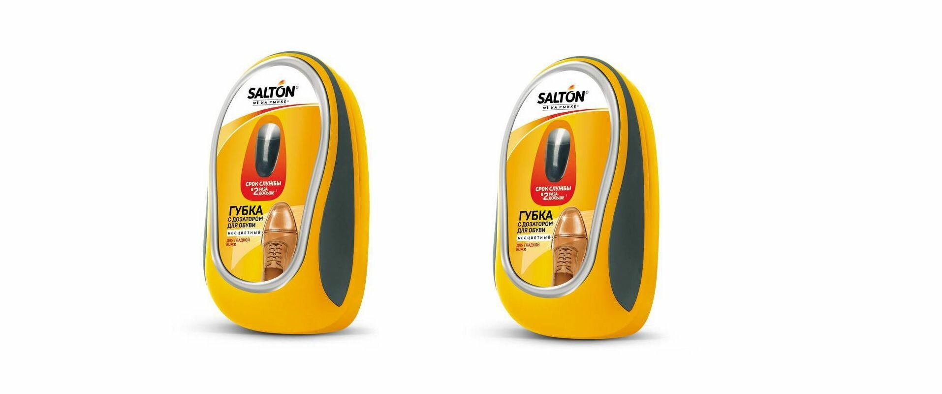 Губка с дозатором для гладкой кожи Salton, Бесцветная, 2 штуки