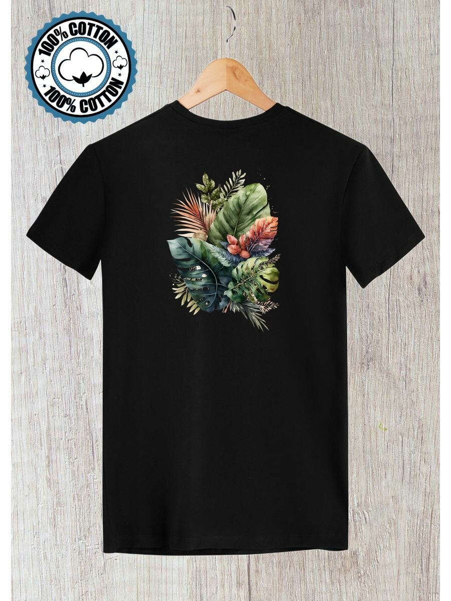 Футболка листья тропики джунгли