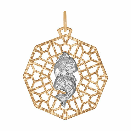 Подвеска, красное золото, 585 проба