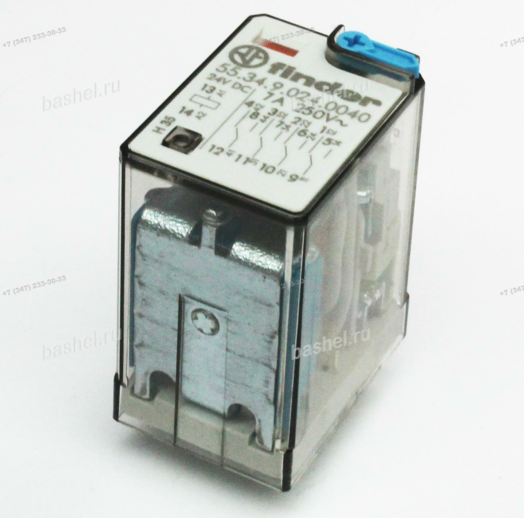 RELAY 553490240040 24V 7A, Реле, 55, FINDER, (упр:24В/DC, комм: 7A/250В/AC, 4NO/4NC, AgNi, R-coil:600 Ом)