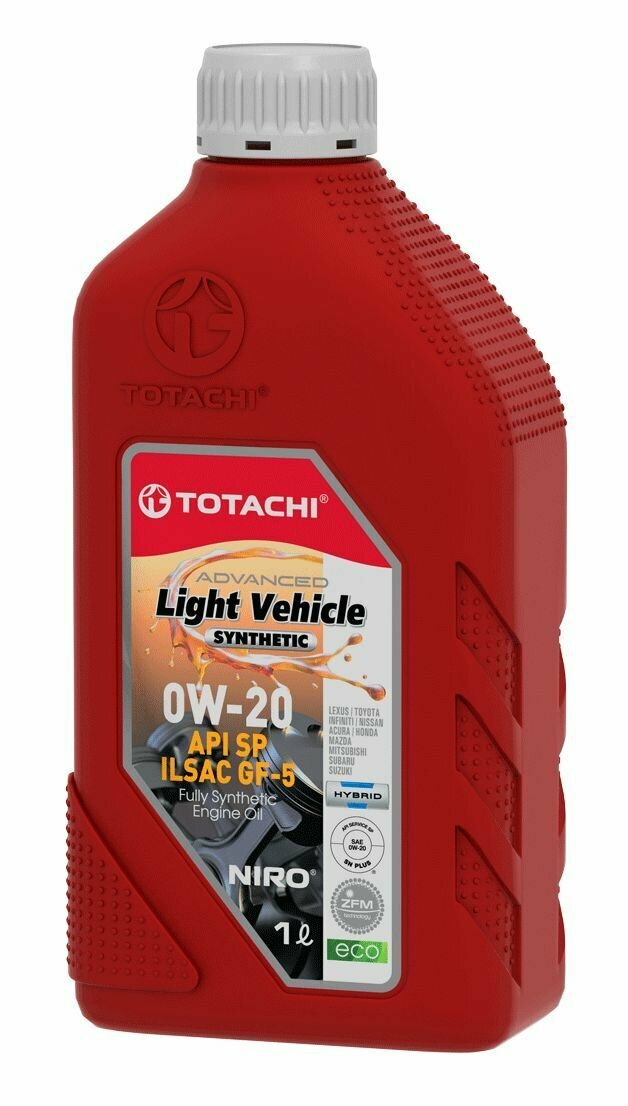 Масло моторное TOTACHI NIRO LV 0W-20 SP/SN PLUS/SN/RC, ILSAC GF-5 пласт, 1л. (1F901)