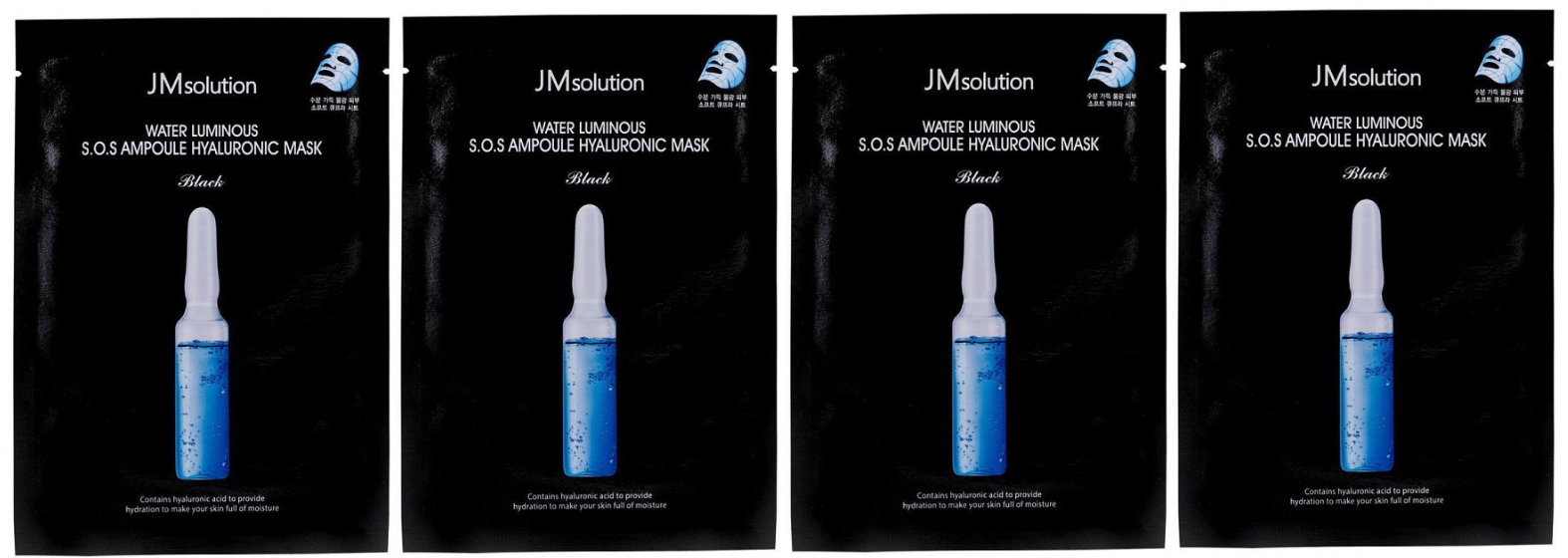Маска тканевая JMsolution c гиалуроновой кислотой, Water Luminous, 30 мл, 4 шт
