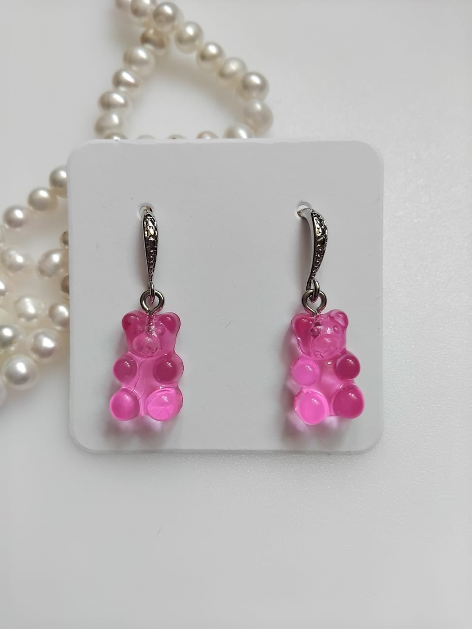 Серьги с подвесками, акрил