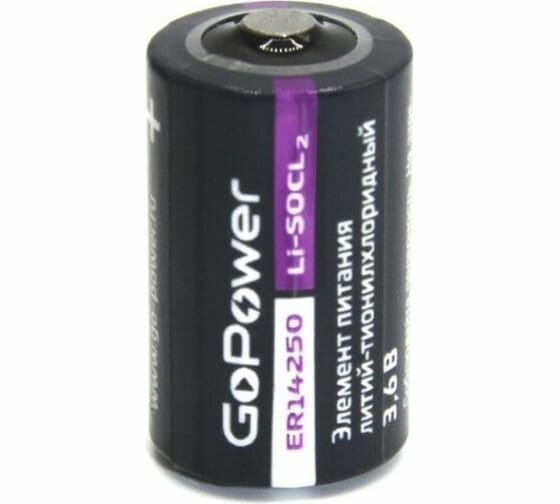 Батарейка GoPower 14250 1/2AA PC1 Li-SOCl2 3.6V (1/10/500) 00-00015329