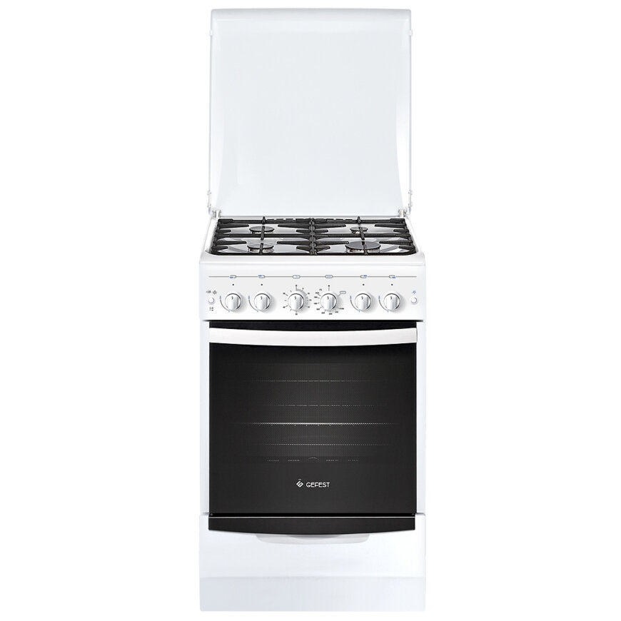 Плита Gefest 5101-02, газоэлектрическая, 52 л, белая
