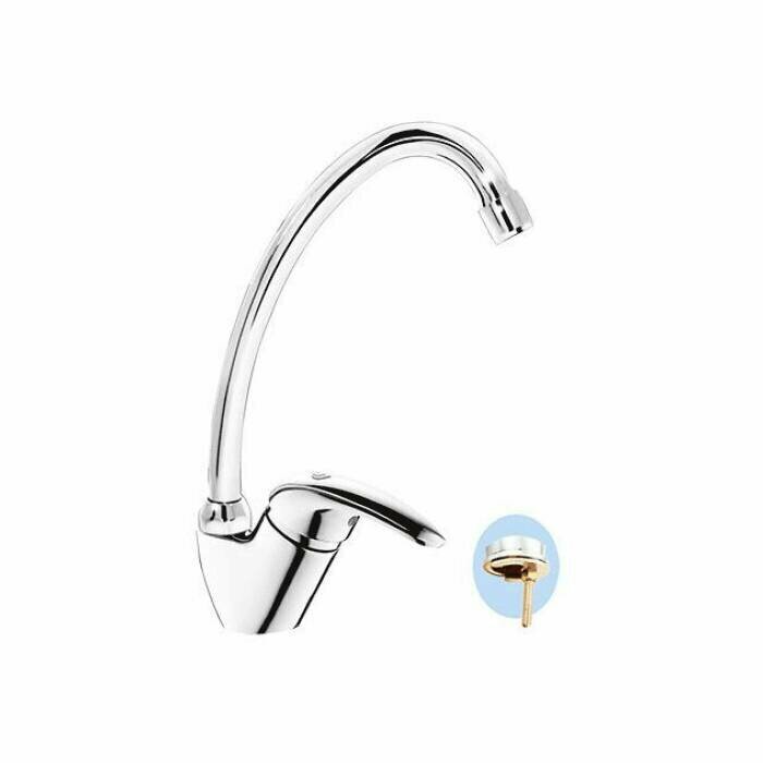 Смеситель для кухонной мойки ручка сбоку одноручный излив Д18 Стройка ЦС-СМ 27/2ш D35 М-42 Центр Сантехники (Подольск) СТ300204