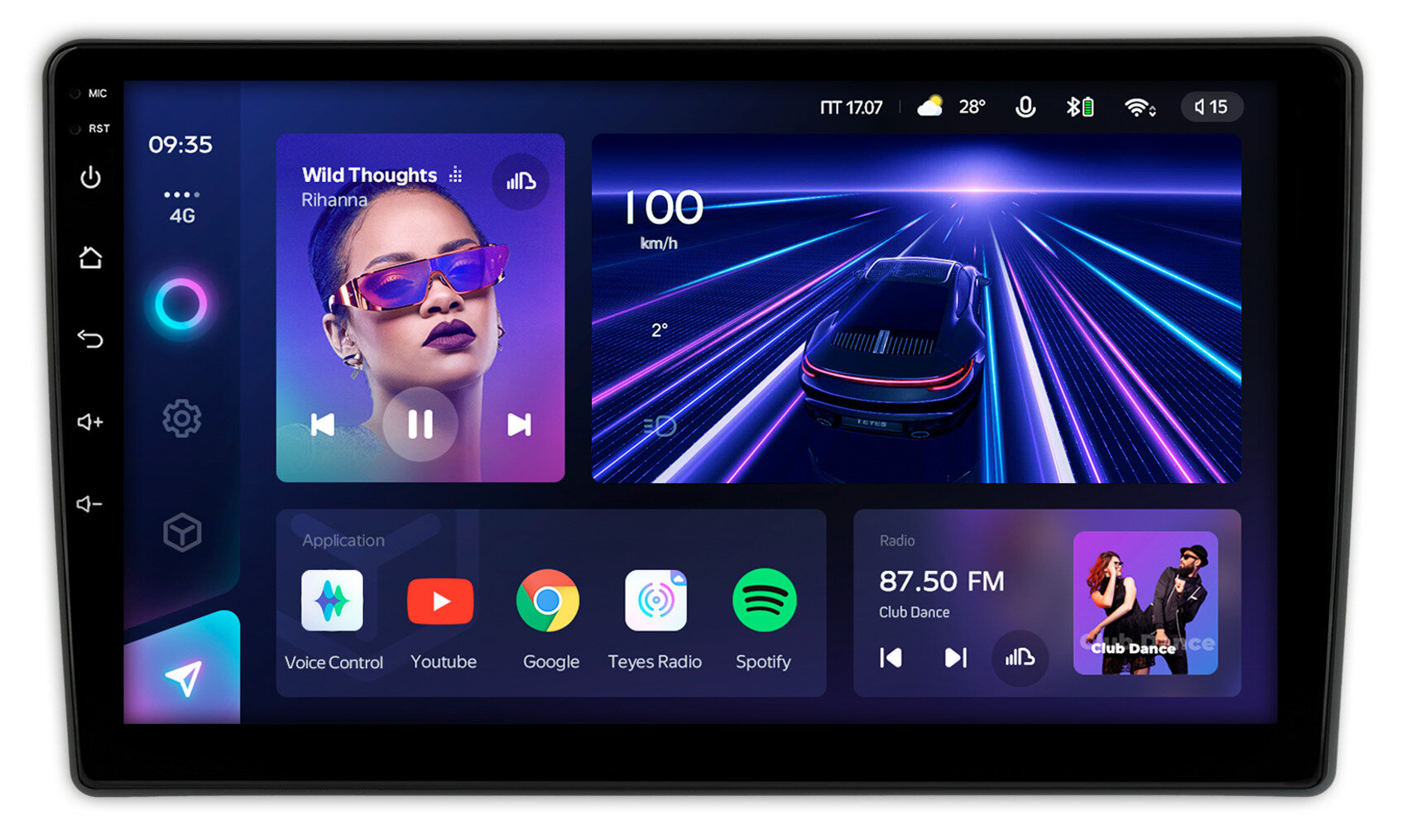 Штатная магнитола Teyes CC3 4/64 10" RM-10-856 GAZ Газел Некст (Gazele Next) Android 10 (4G-SIM, DSP, QLed)