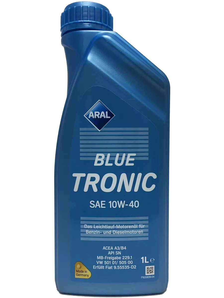 Моторное масло арал BlueTronic II 10W-40 1л