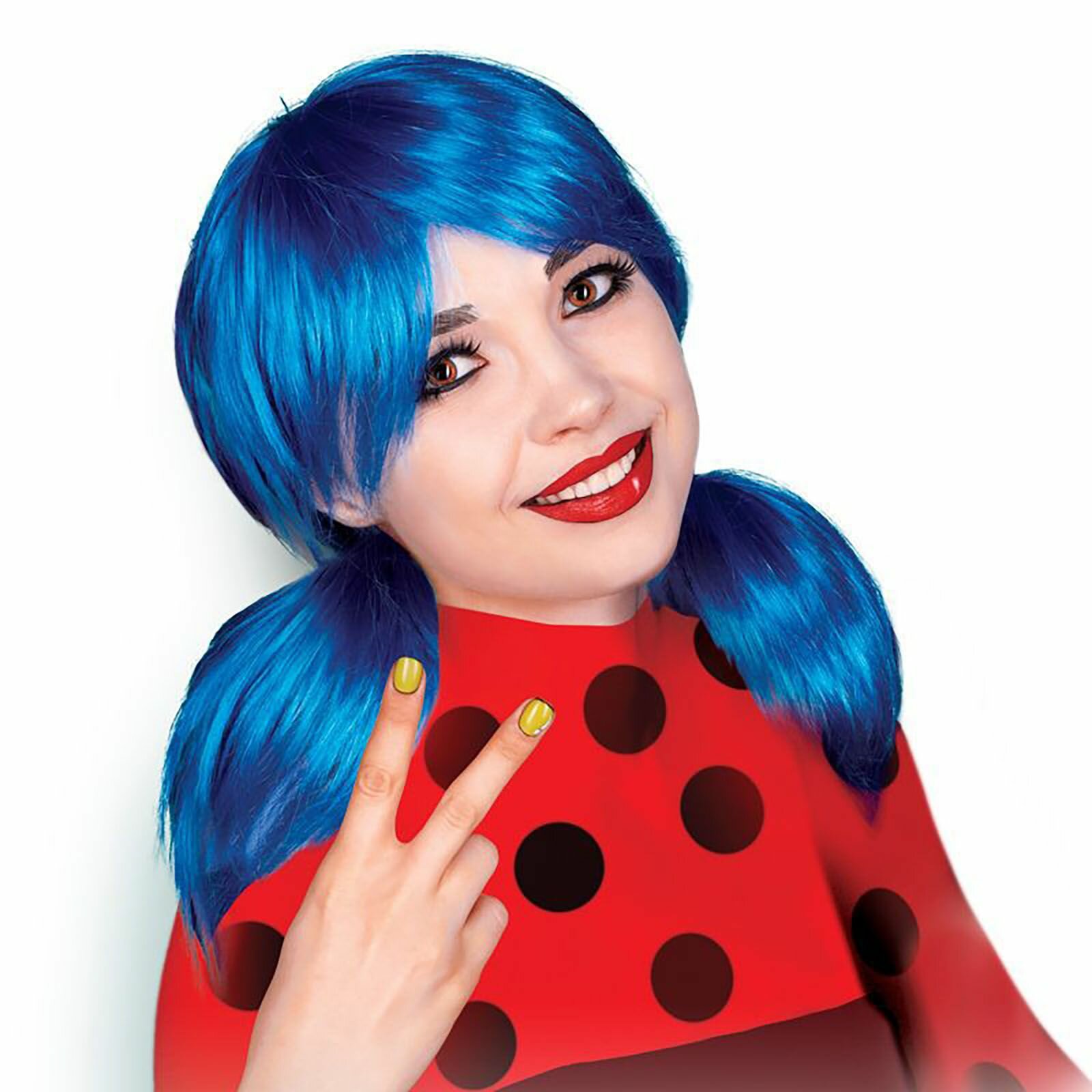 Парик "Хвостики" Синий / 160 г / веселуха