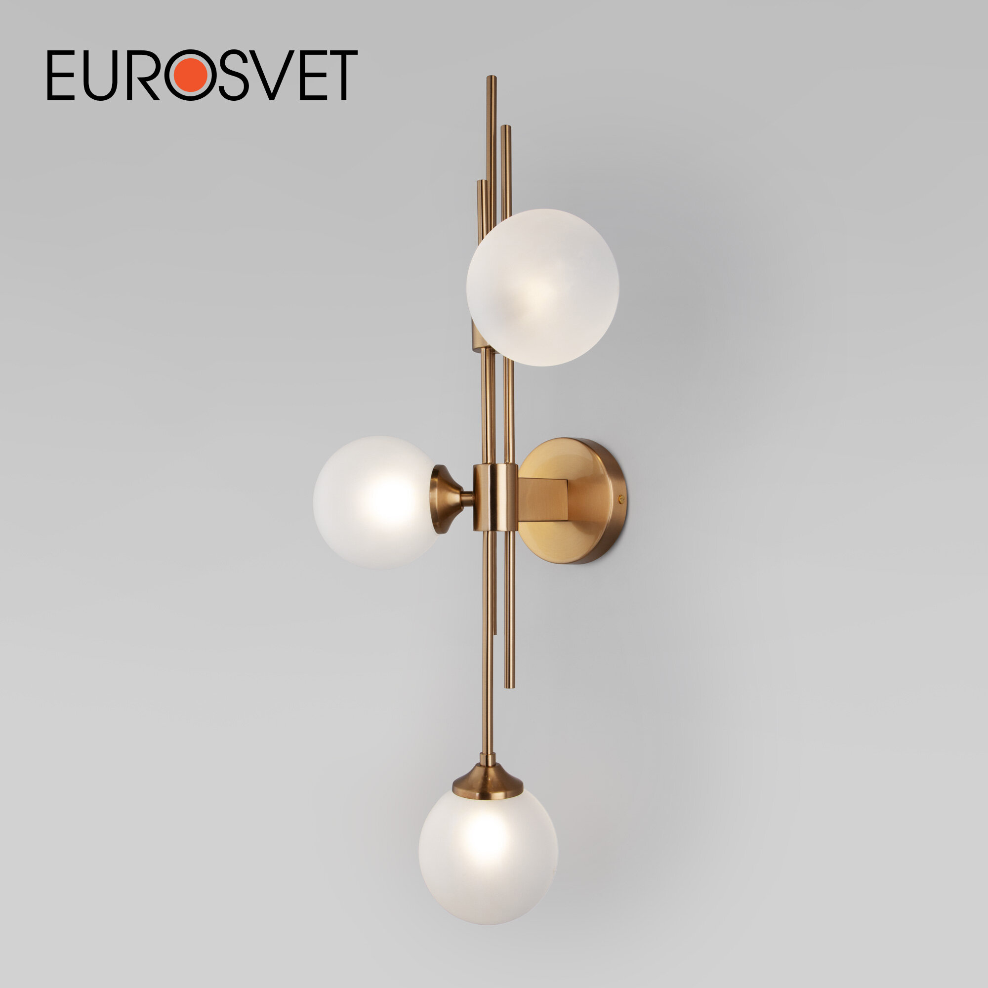 Бра / Настенный светильник Eurosvet Volver 50383/3, G9, 3*40 Вт, цвет латунь