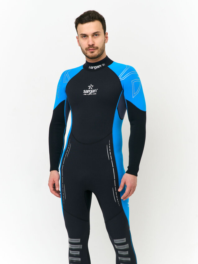 Гидрокостюм длинный для подводного плавания дайвинга водного спорта сапборда SUP серфинга SARGAN NERO LONG MEN неопрен 2мм размер XXXL
