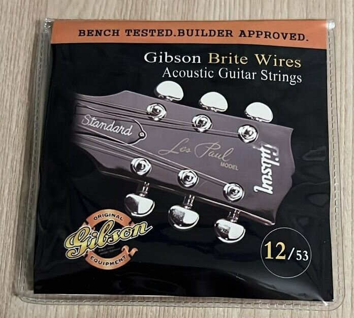 Струны для акустической гитары GIBSON BRITE WIRES ACOUSTIC Гитара STRINGS 12-53