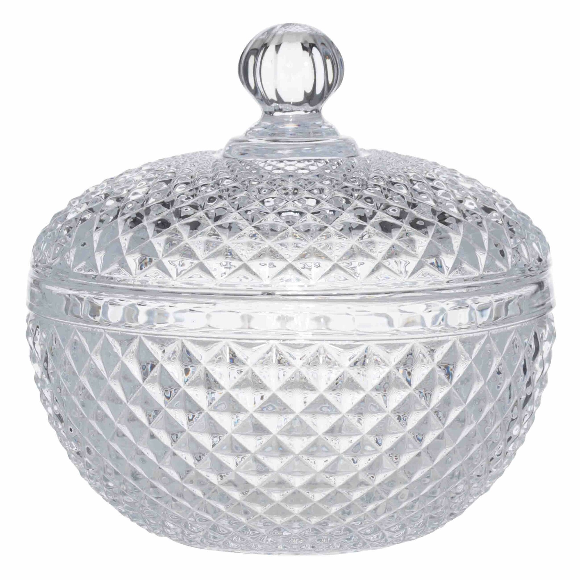 Конфетница, 12х12 см, 380 мл, с крышкой, стекло Р, Naiad, Kuchenland