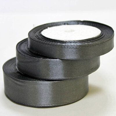 Лента атласная 25ммх23м черная