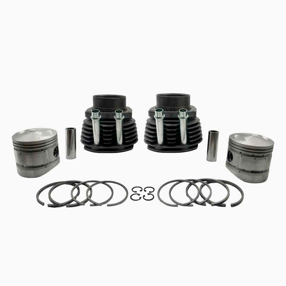 Поршневая на мотоцикл "Урал" в сборе под АИ -92 (чугун) (2 цилиндра,2 поршня, кольца поршневые, пальцы, стопорные кольца, 4 трубки )