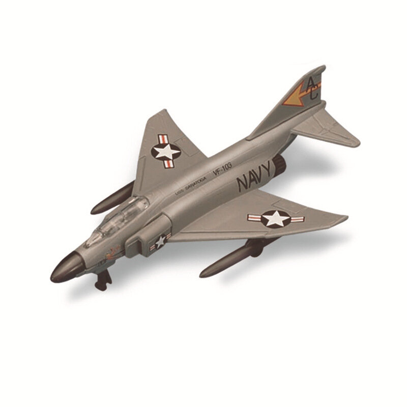 Высококачественная алюминиевая модель самолета F-4 Phantom в масштабе, коллекционная декоративная фигура, серый цвет