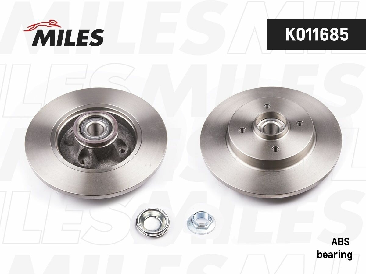 MILES Диск тормозной задний с подшипником с ABS CITROEN BERLINGO/ C4/ PEUGEOT 308/ PARTNER 06- (TRW DF6128BS) K011685