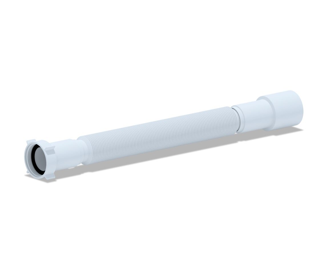 Гофра для сифона АНИ пласт K116, 1 1/2"х40/50мм, L541-1371мм, удлиненная
