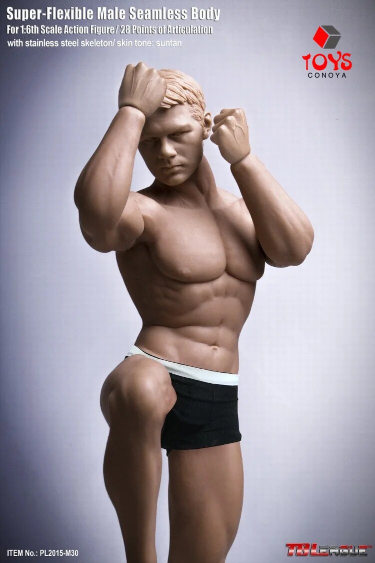 TBLeague Phicen M30-M36 Мужские фигурки 12 дюймов Suntan Black Skin M30