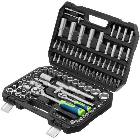 Сибртех Набор инструментов, 1/2", 1/4", 108 предметов, , 13389