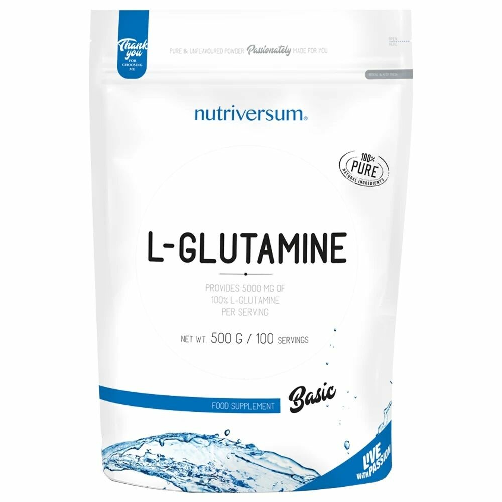 Нутриверсум Бэйсик Аминокислота Эль-Глютамин / Nutriversum Basic L-Glutamine (500 гр.)