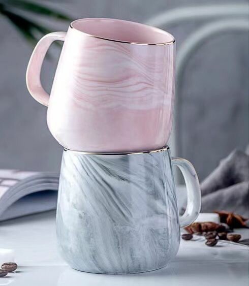 Набор кружек "Мрамор", 400 мл, 2 шт