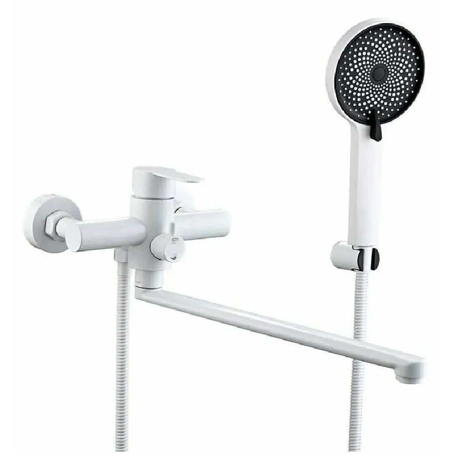 Смеситель для ванны Fmark FS8225W, белый
