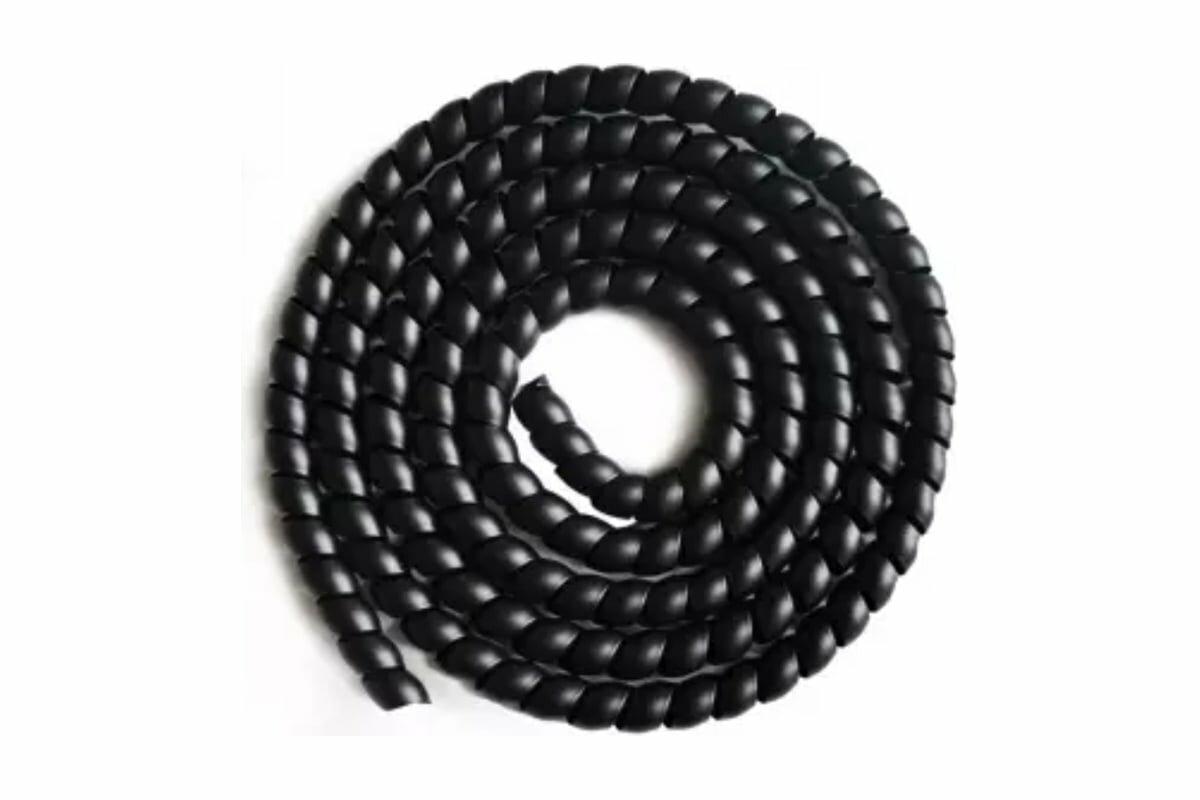 PARLMU SG-20-C11-k10 - спиральная пластиковая защита, полипропилен, размер 20, выпуклая поверхность, цвет черный, длина 10 м PR0600200-10