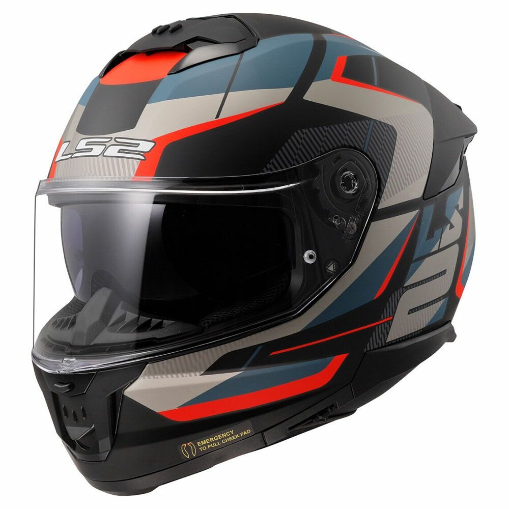 Шлем для мотоцикла ( мотошлем интеграл ) LS2 FF808 STREAM 2 ROAD (XS, Matt Black Blue)