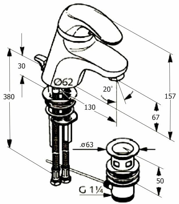 Смеситель Kludi для раковины