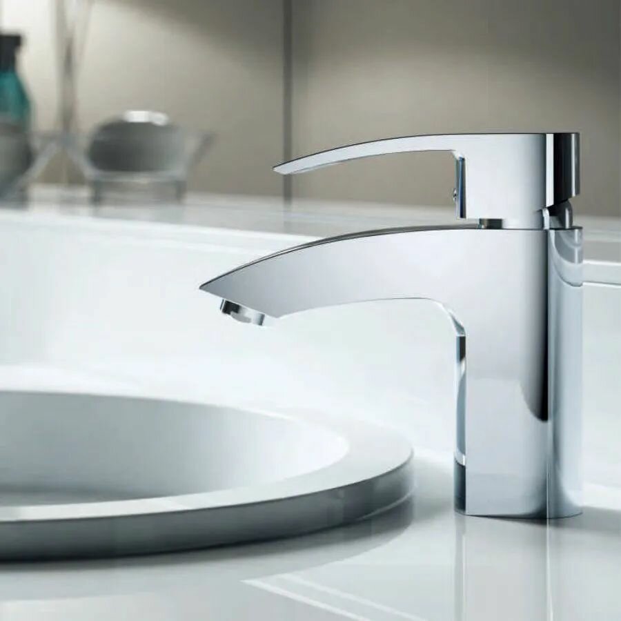 Смеситель для раковины Accoona А9021 (однорычажный) силумин, хром