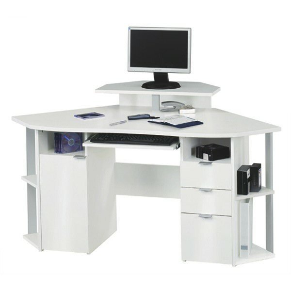 Компьютерный стол 24 Белый 101 165x89x90 см, белый Дом мебели для вас