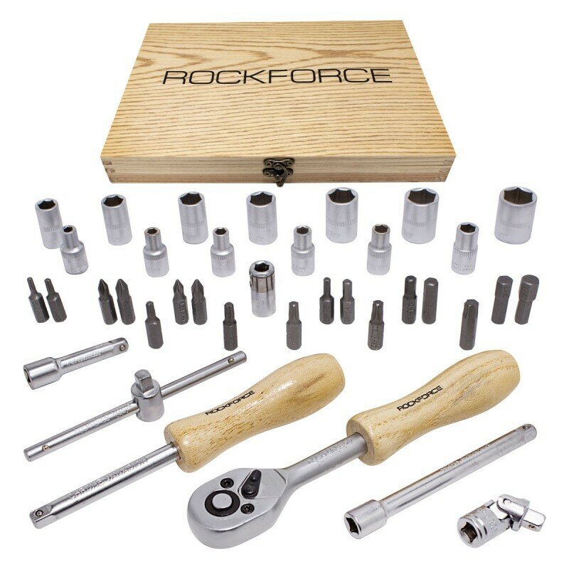 Набор инструмента ROCKFORCE RF-2382-5: 1/4" DR с 6-гранными головками 38 предметов