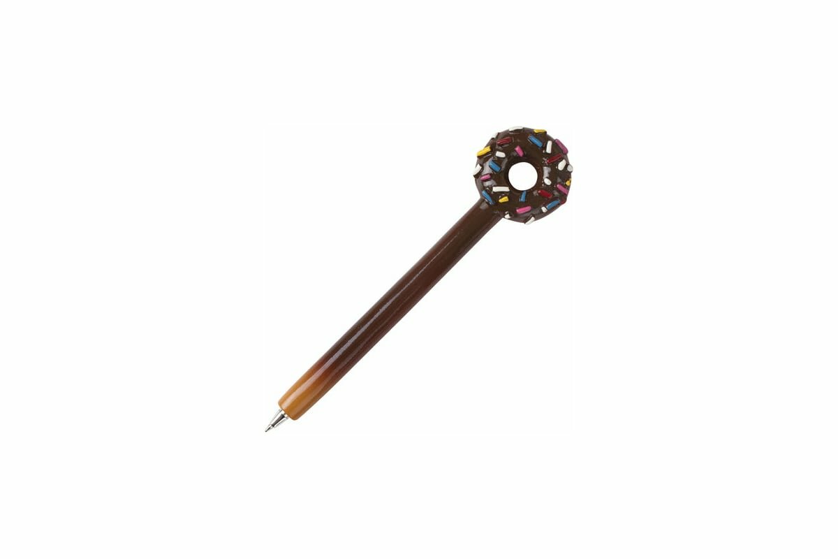 BRAUBERG пончики Фигурная ручка синяя 0,5 мм, 4 дизайна письма, дисплей 142759, 1 шт