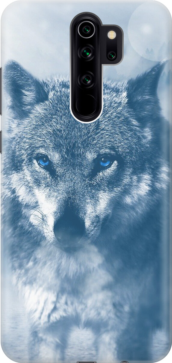 Силиконовый чехол Голубоглазый волк на Xiaomi Redmi Note 8 Pro / Сяоми Редми Ноут 8 Про
