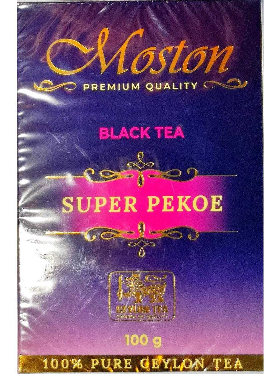 Чай Мостон черный 100гр супер пекое цейлонский листовой