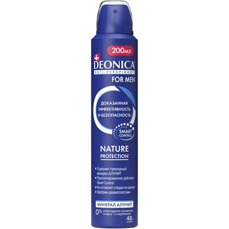 Антиперспирант Deonica For Men Nature Protection, 200мл