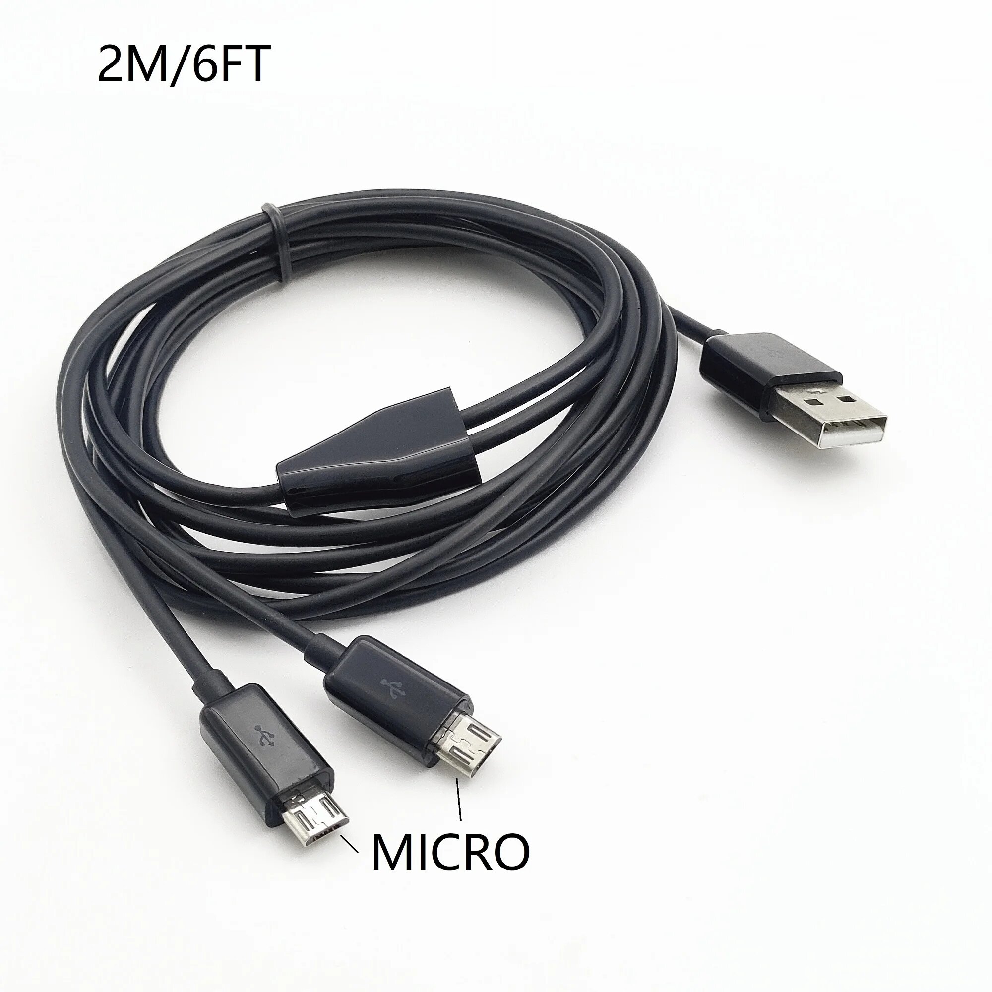 Двойной зарядный кабель-Сплиттер MicroUSB-питание до двух (2) микро-USB устройств одновременно с одного USB-порта 2 м 6 футов черный