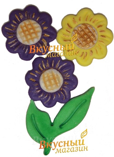 Выемка-плунжер для марципана/мастики незабудка (Набор из 2 шт.)