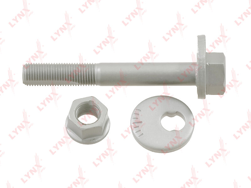 Болт подвески эксцентриковый (комплект с гайкой, шайбой) LYNXauto FS-1207. Для: CHEVROLET Шевроле Captiva(Каптива) 2.4 06-11, OPEL Опель Antara(Антара