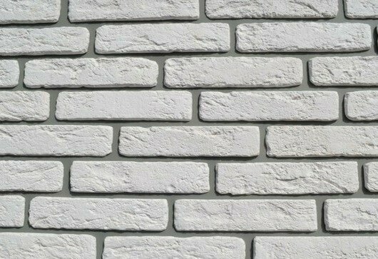 Декоративный Кирпич Русский Камень Антик Белый Артикул 01.04 Ш19.5хВ4.7 см 1м2.