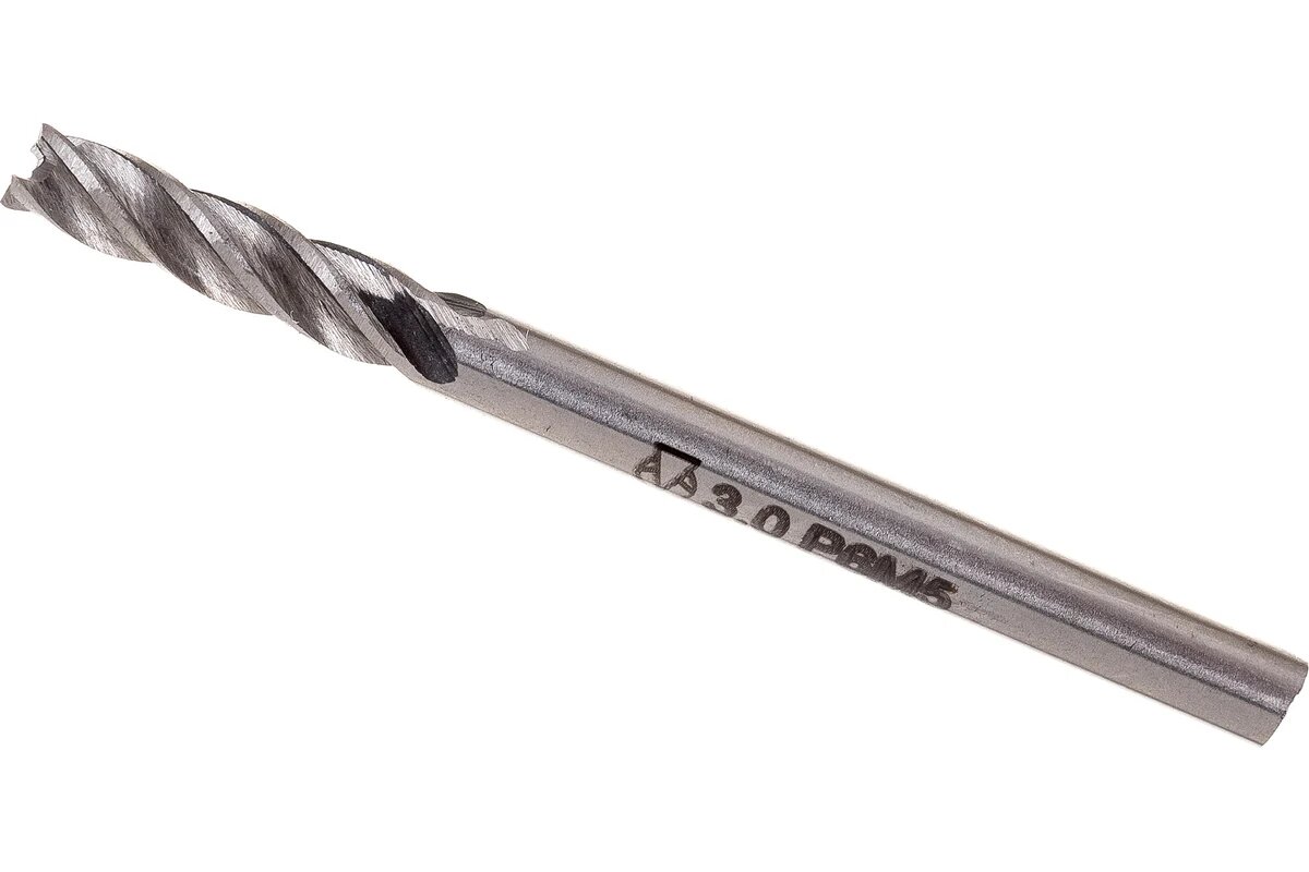 GRIFF Фреза концевая Ø3.0×40×8 мм Р6М5 4-флейтовая ц/х a300019 для металлообработки стали