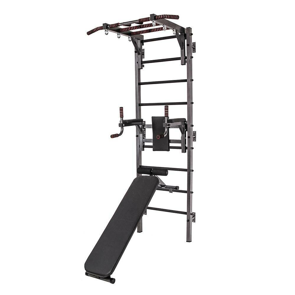 Шведская стенка A2, усиленная до 250кг, с навесным оборудованием, для детей и взрослых, черная